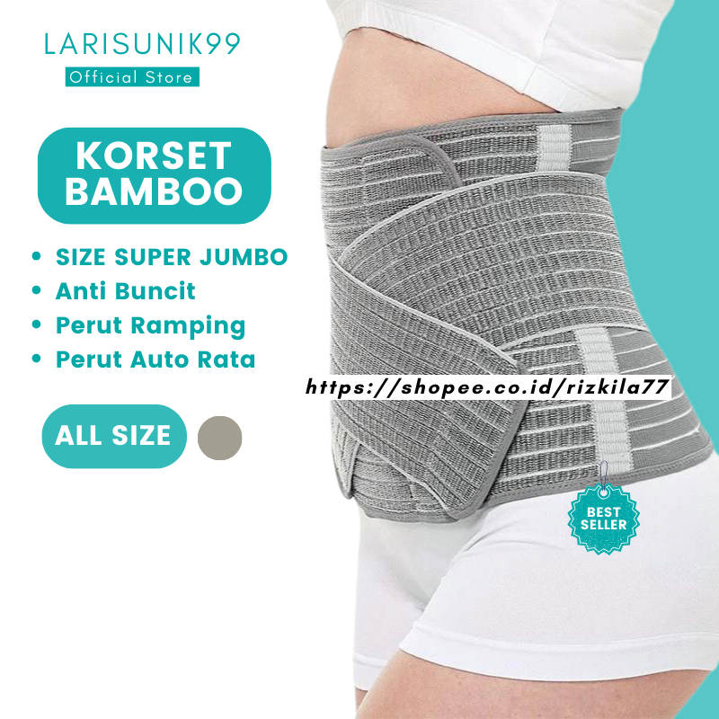 Jual Korset Pelangsing Perut Buncit Ibu Melahirkan Korset Bamboo Pasca ...