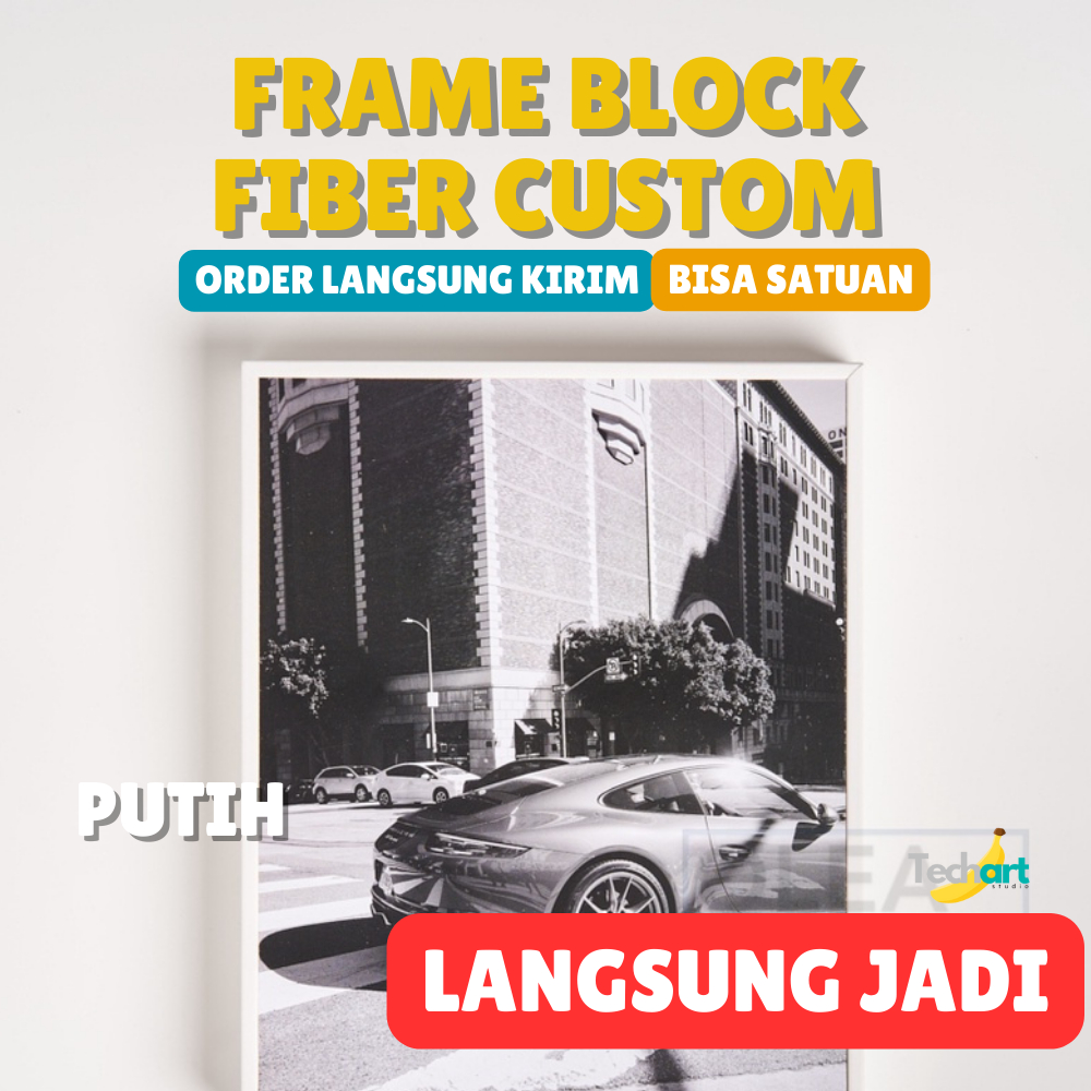 Jual TechArt Studio Custom Frame Block Putih Murah Ukuran Bisa ...