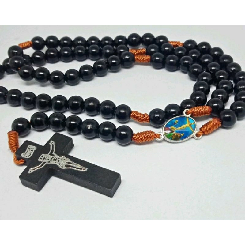 Jual kalung rosario 77 doa bapa kami akrilik hitam | Shopee Indonesia