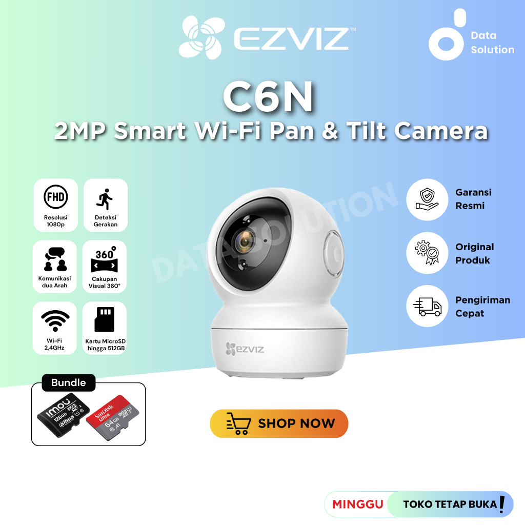 Jual Ezviz C6N 2MP Smart Wifi Pan Tilt IP Camera Indoor | Shopee Indonesia