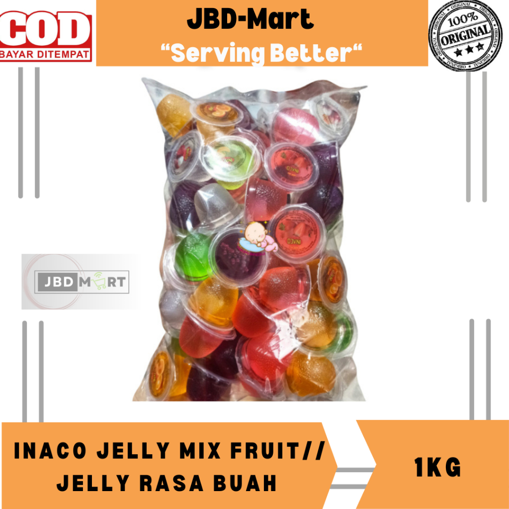 Jual Inaco Mini Jelly Mix Fruit 1kg Jeli Aneka Rasa Buah Kiloan 1000gr ...