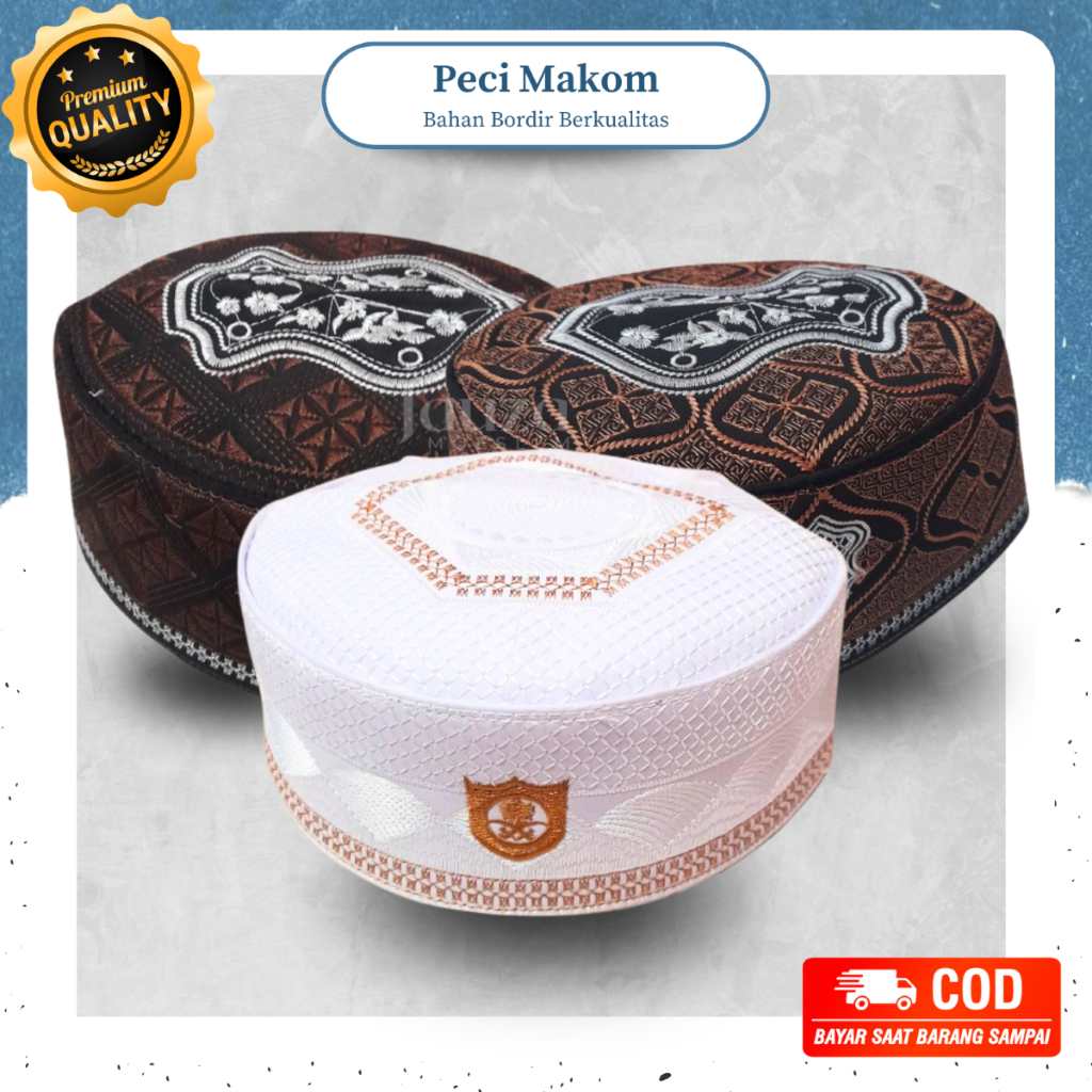 Jual Peci Makom Bulat | Peci Haji Pakistan | Kopiah Haji Pakistan ...
