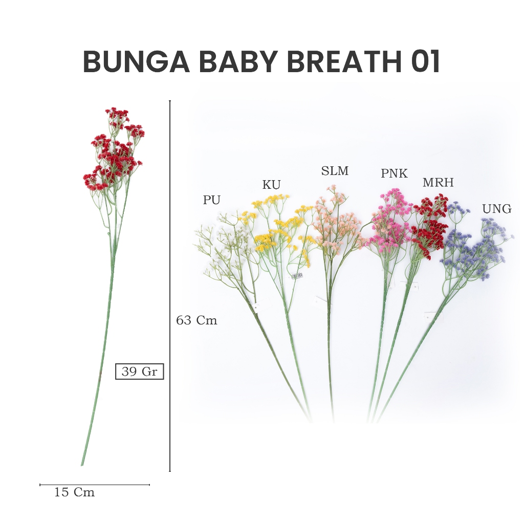 Jual Bunga Baby Breath Artificial / Bunga Baby Breath Plastik / Bunga ...