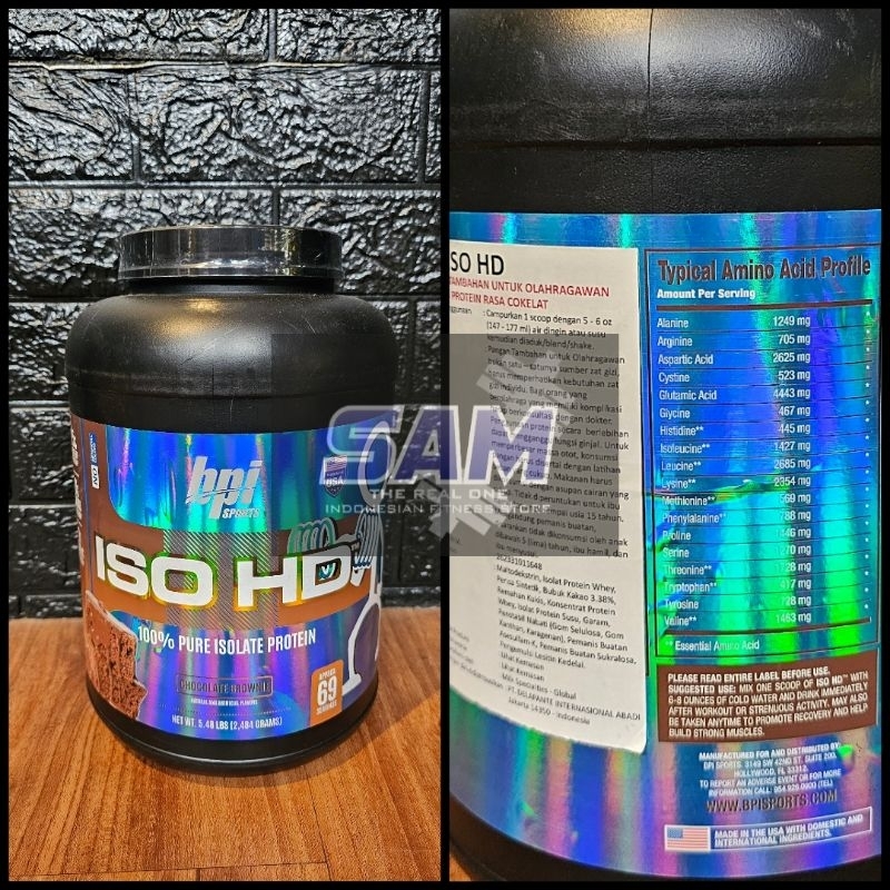Jual Suplemen Fitness BPI Iso HD 5 lb Whey Protein Isolate | Shopee ...
