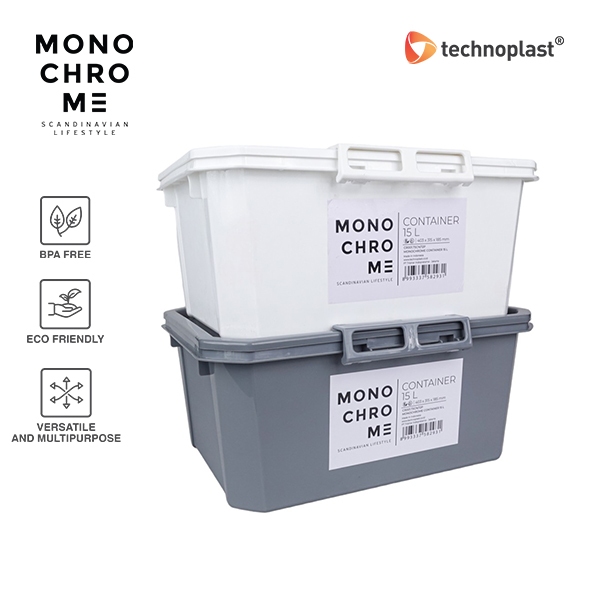 Jual Box Container / Kotak Penyimpanan Monochrome15 Ltr | Shopee Indonesia