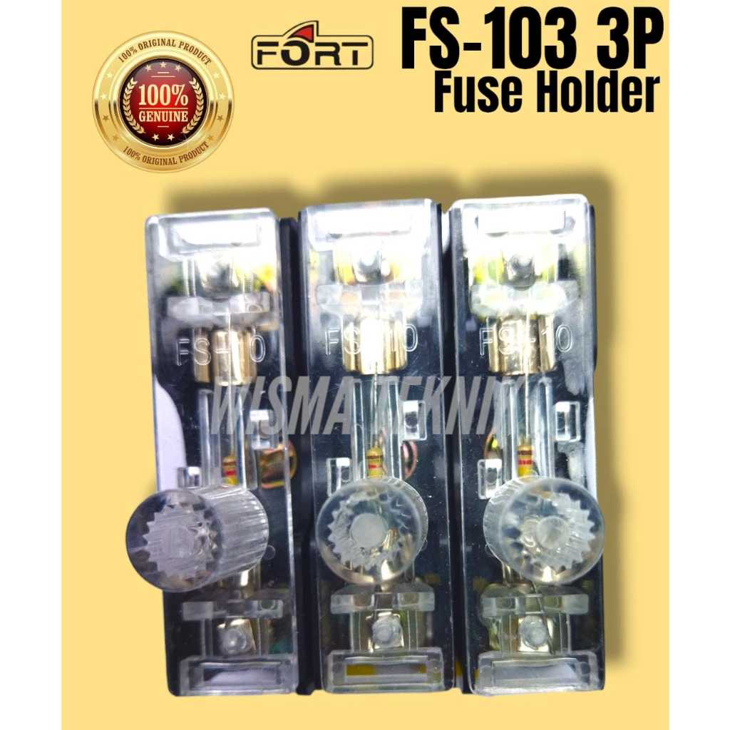 Jual Fuse Kubur 3P dengan Fuse Kaca 10 Amp Fort FS-103 | Shopee Indonesia