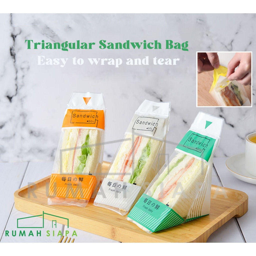 Jual Kemasan Plastik Sandwich Segitiga Praktis 20 Lembar | Shopee Indonesia