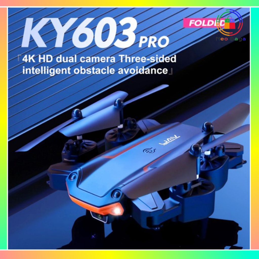 Jual Mainan Drone KY603 Pro 4K Dual Camera Mini Drone Sensor Anti ...