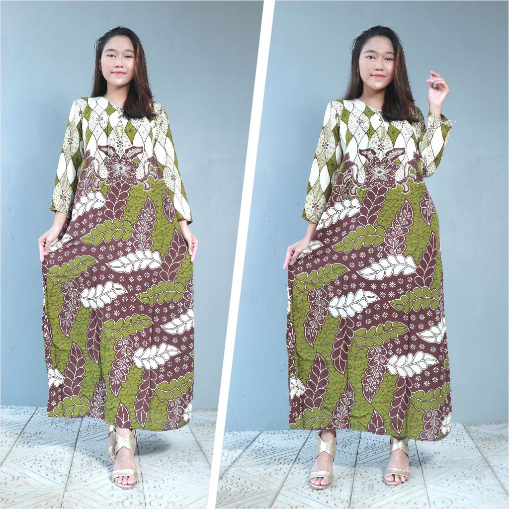 Jual Daster Batik Lengan Panjang Baju Daster Lengan Panjang Longdress ...