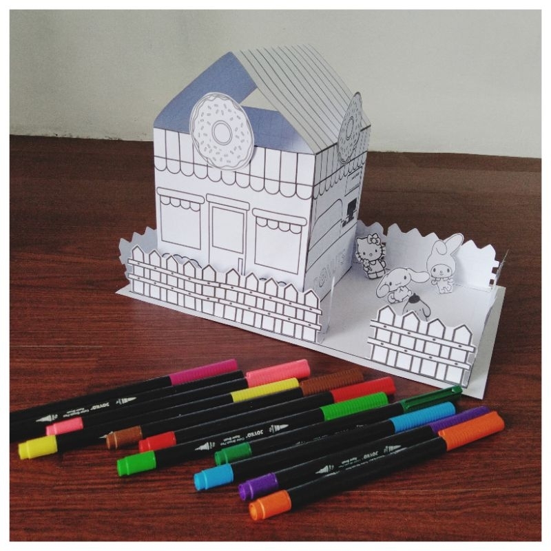 Jual Kertas Mewarnai anak Sanrio 3D/Coloring Page | Shopee Indonesia