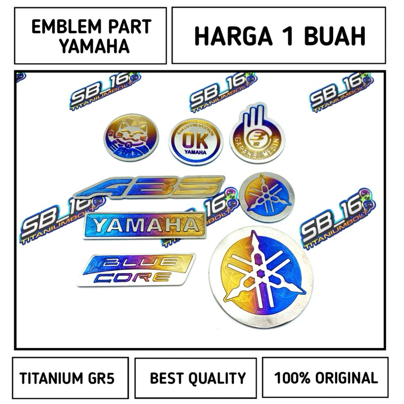 Jual EMBLEM YAMAHA TITANIUM | Shopee Indonesia