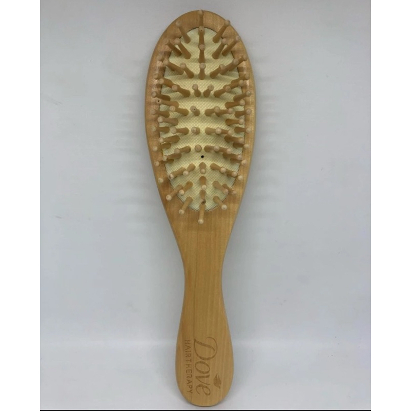 Jual Sisir Kayu Salon Rata Datar Gagang Besar Comb Rapat Hairbrush Kutu ...