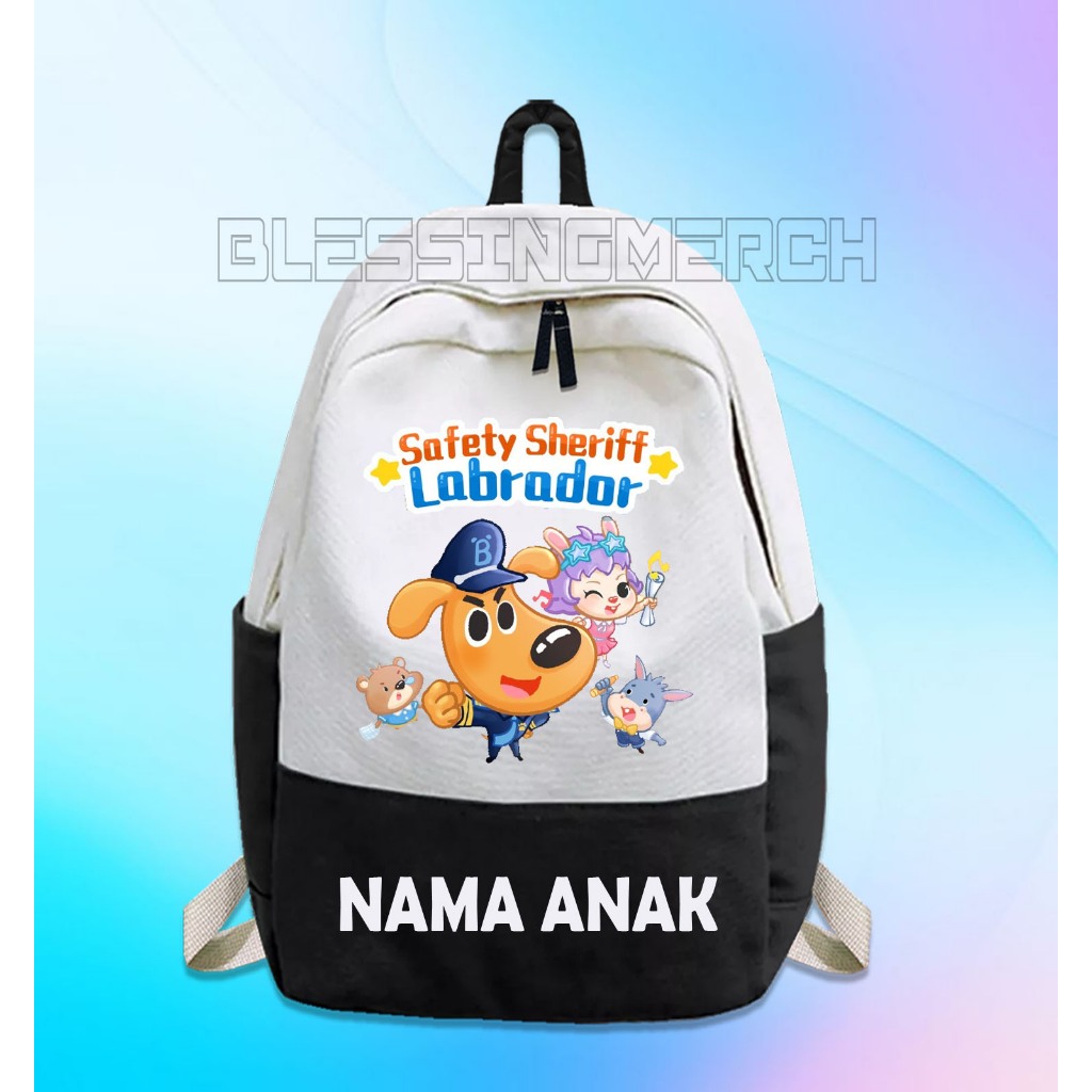 Jual TAS RANSEL SEKOLAH ANAK PAUD / TK / SD MOTIF SAFETY SHERIFF ...