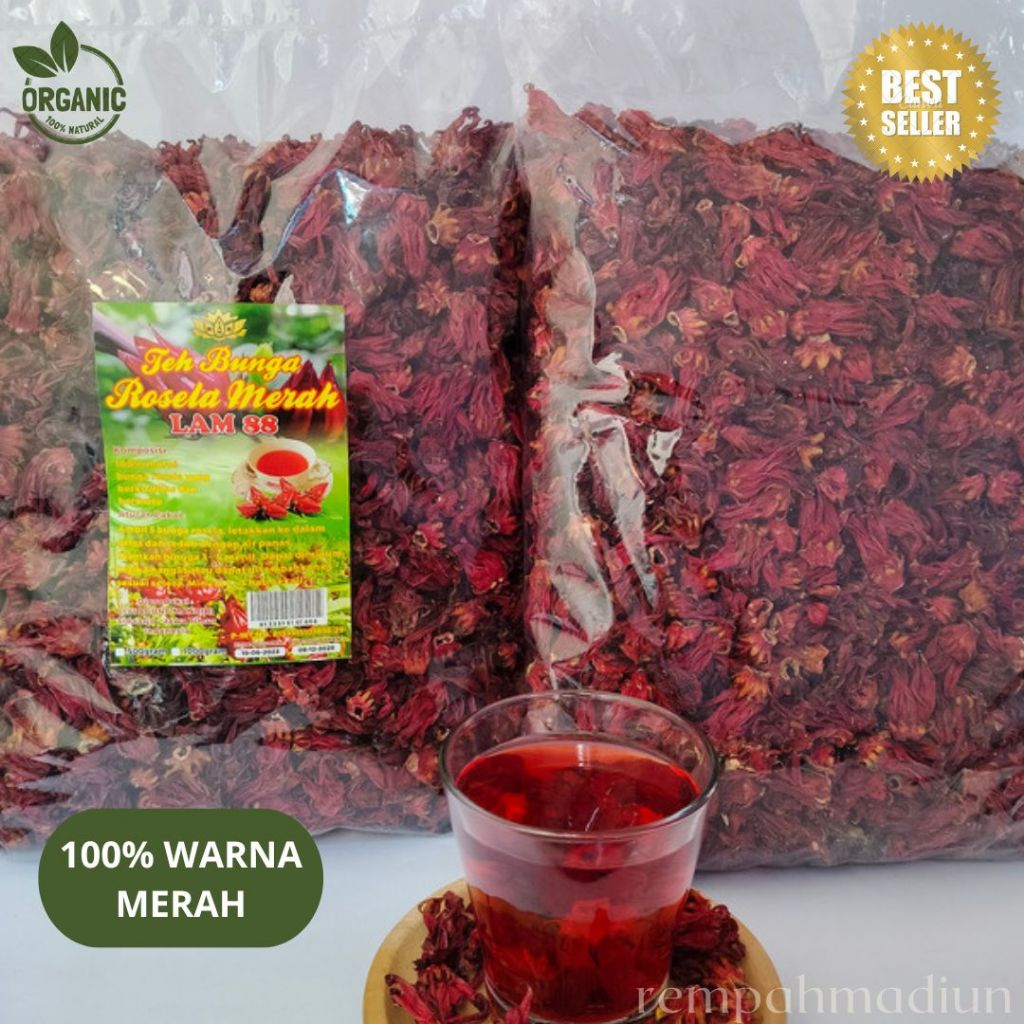 Jual Bunga Rosela Merah Kering Herbal 1 KG | Shopee Indonesia