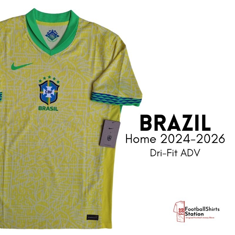 Jual Jersey Brazil Home 2024-2026 Dri-Fit ADV Size L Original | Shopee ...