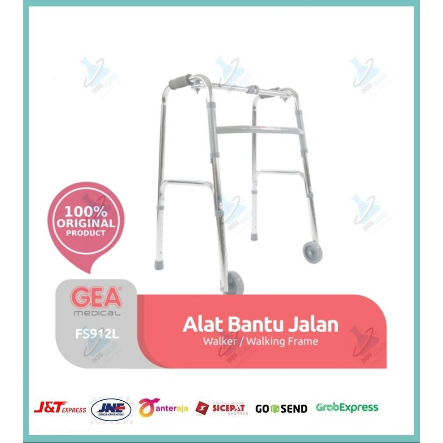Jual Walker Roda GEA FS912L / Alat Bantu Jalan Lansia + Roda GEA FS 912 ...