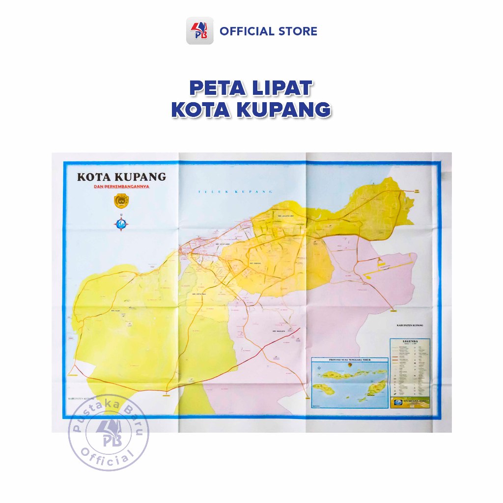 Jual Peta Kota Kupang / Peta Lipat Lembaran Kota Kupang / Mas Surya - BB | Shopee Indonesia