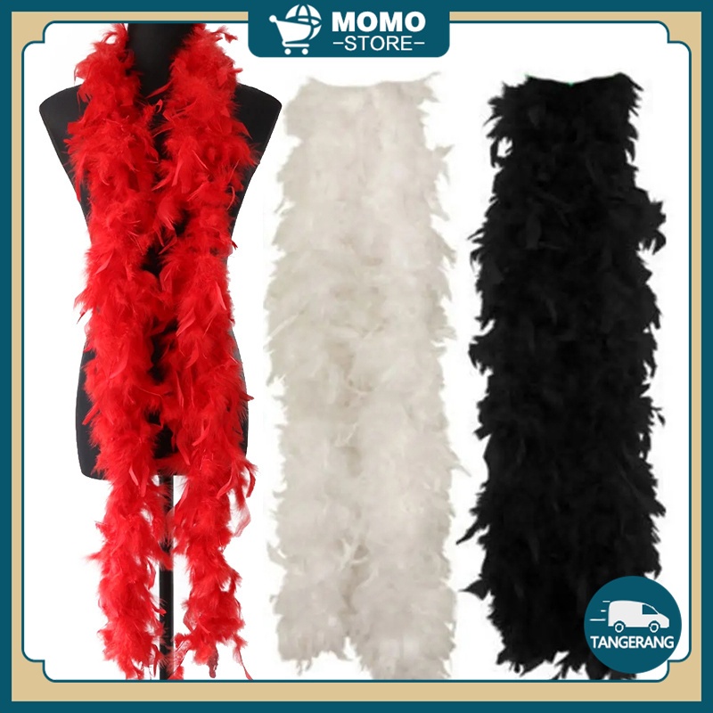 Jual 2m Selendang Bulu Ayam Karnaval Pesta Syal Bulu Ayam Bulu Kalkun ...