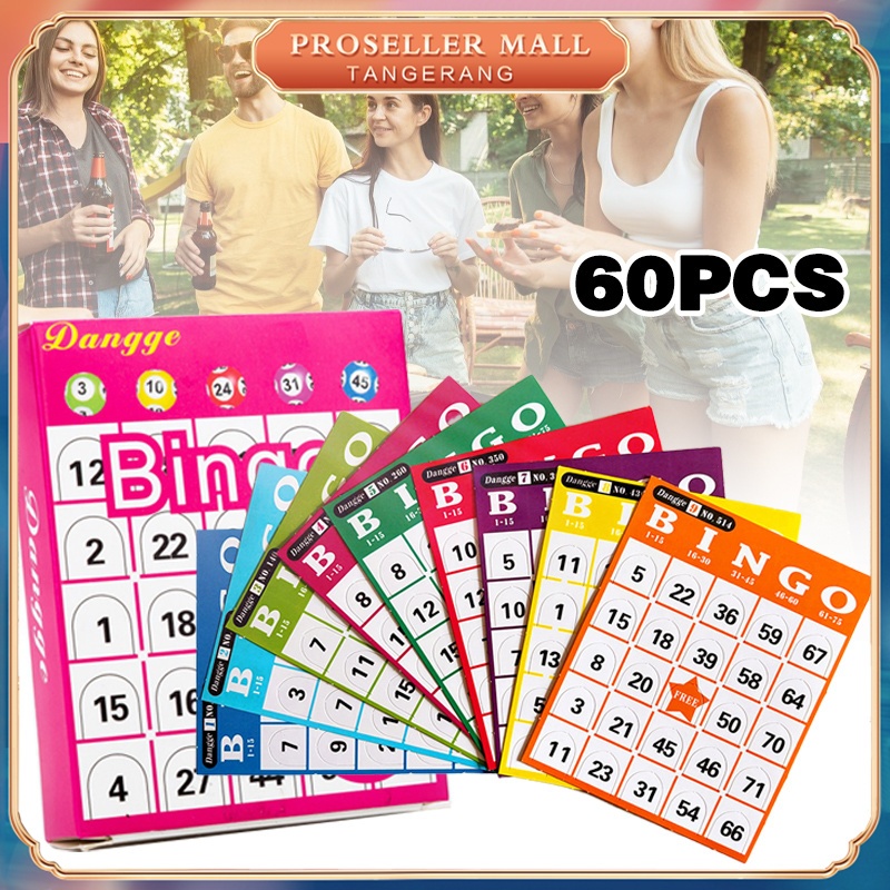 Jual 9 Warna Kartu Bingo Ukuran Besar 60 Buah/Kotak Bingo Card Kartu ...