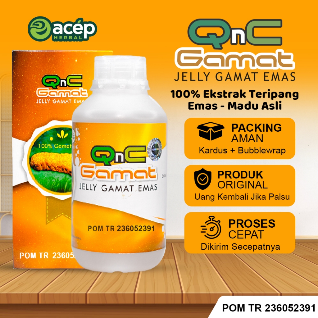 Jual QnC Jelly Gamat Original Ekstrak Teripang Emas 100% Obat Herbal ...