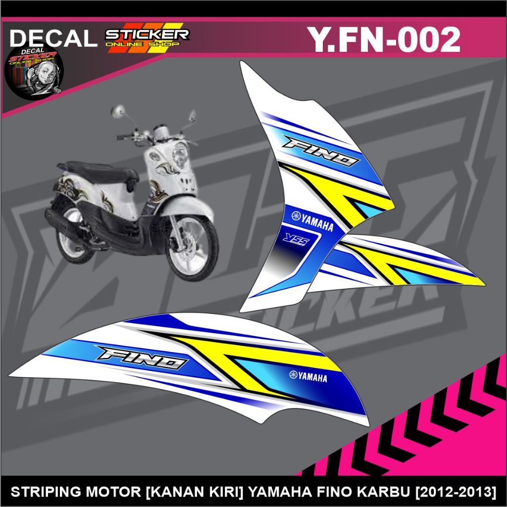 Jual STIKER YAMAHA FINO KARBU gen1 2012-2013 DECAL PRINT VARIASI ...