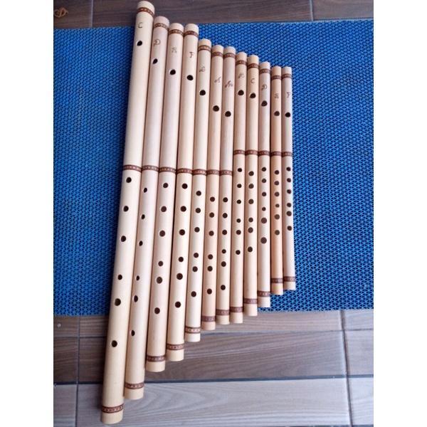 Jual Alat Musik Suling Bambu Original 1 Set Isi 12 Biji | Shopee Indonesia