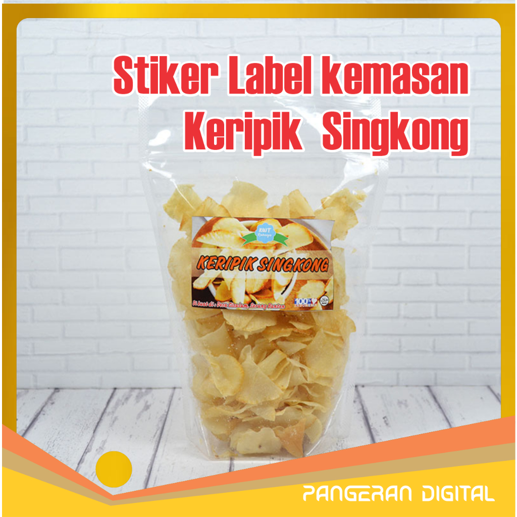 Jual Pangeran Digital Print - Sticker Label Makanan Keripik Singkong ...