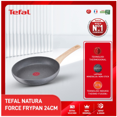 Jual Tefal Natural Force Frypan 24cm Premium Cookware / Wajan Anti Lengket | Shopee Indonesia