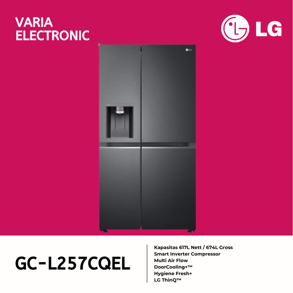 Jual Kulkas Side By Side 4 Pintu LG GC-L257CQEL | Shopee Indonesia