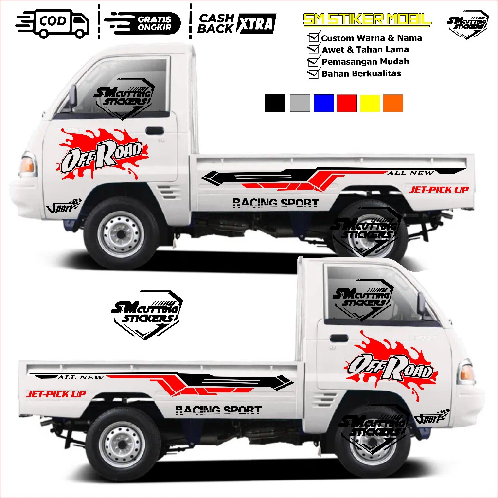 Jual Stiker cutting mobil pick up L300 OFF ROAD RACING SPORT list ...