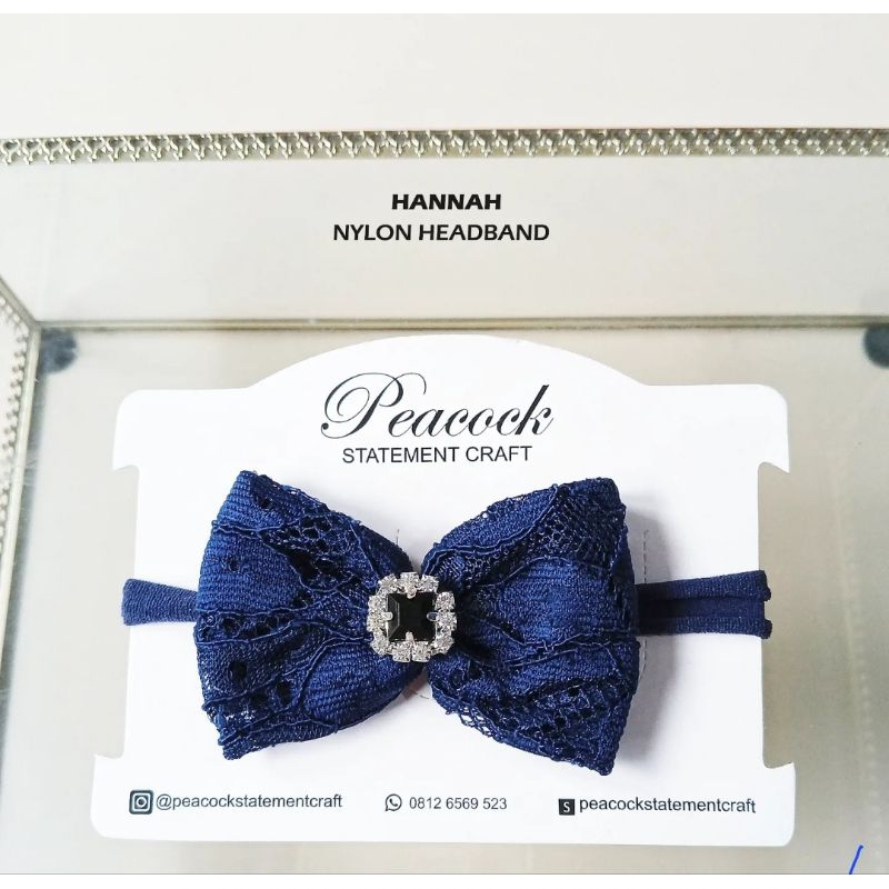Jual HANNAH RAYA Collection (pita biru donker renda) | Shopee Indonesia
