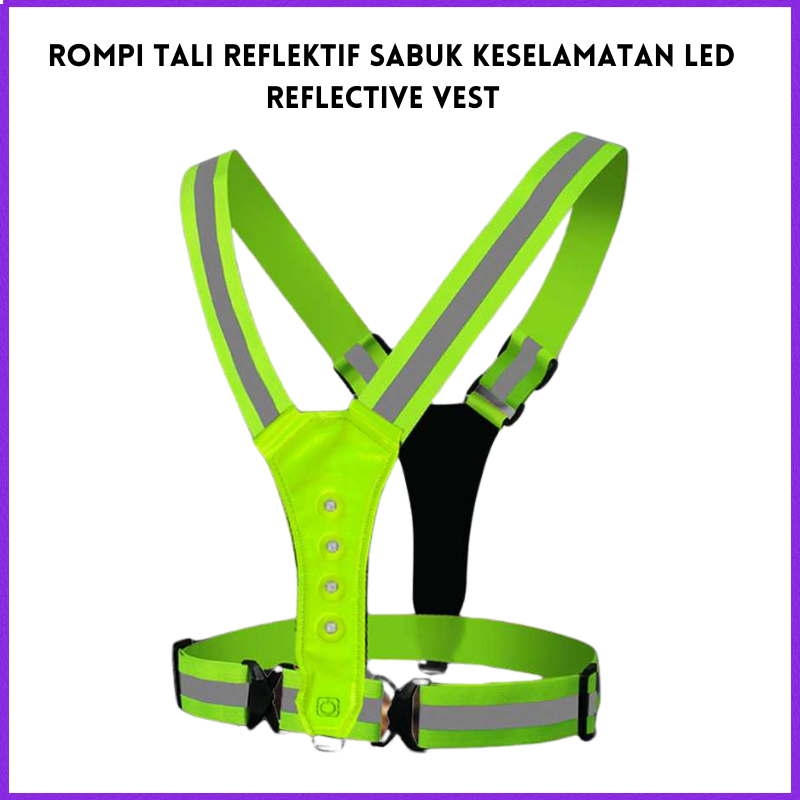 Jual COD NOKIN Rompi Tali Reflektif Sabuk Keselamatan LED Reflective ...