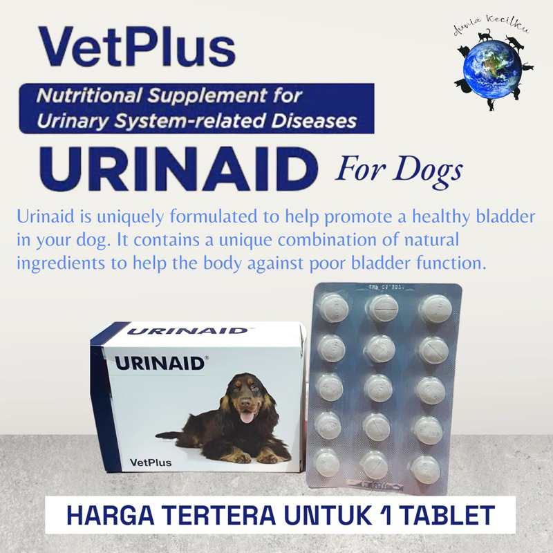 Jual Urinaid Vetplus For Dogs / Urinary / Bladder / Infeksi Saluran Kemih (1 Tablet) | Shopee ...