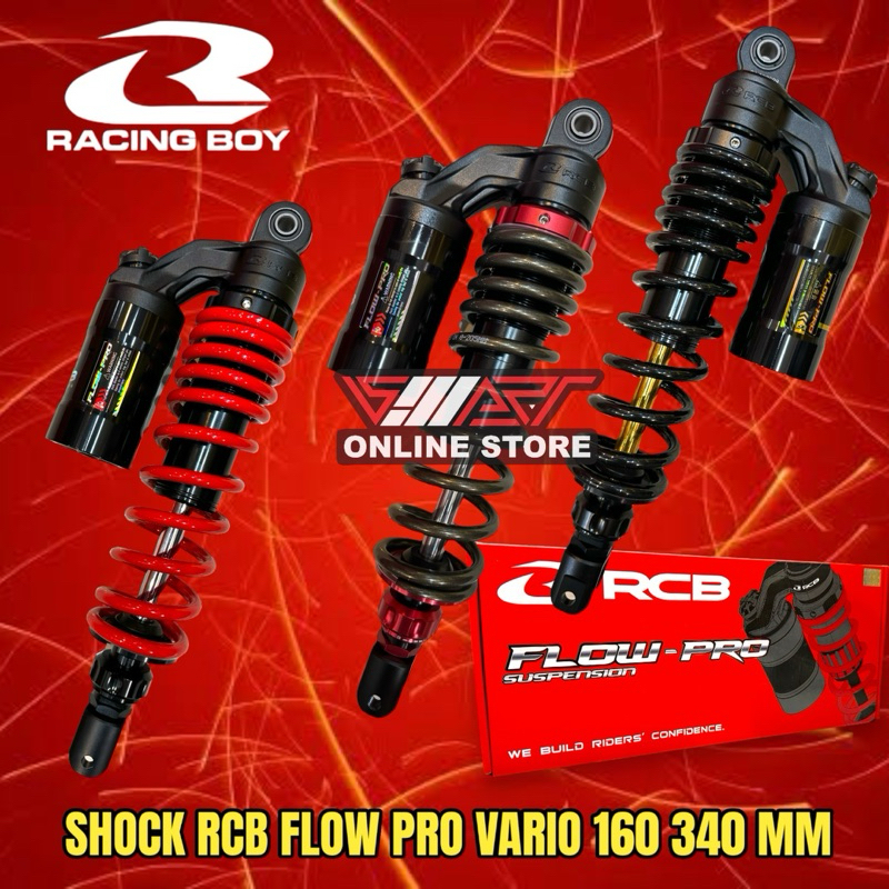 Jual SHOCK RCB FLOW PRO VARIO 160 340 MM BLACK PREMIUM , TITANIUM , RED ...