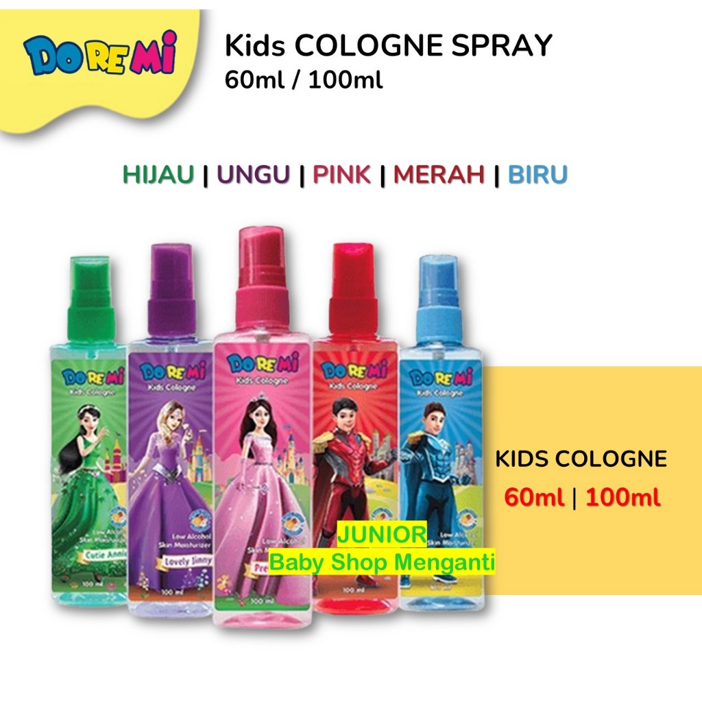 Jual DoReMi Kids Cologne Spray 60ml dan 100ml Parfum Semprot Anak ...