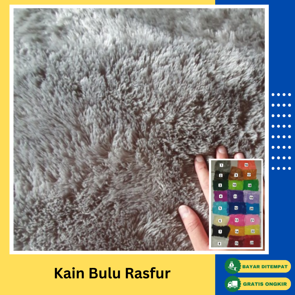 Jual Kain Bulu Rasfur 1meter | Shopee Indonesia