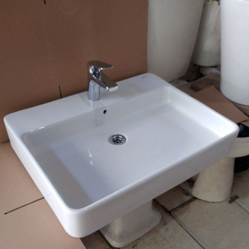 Jual Wastafel Kotak TOTO LW951CJ ( Full Set ) | Shopee Indonesia