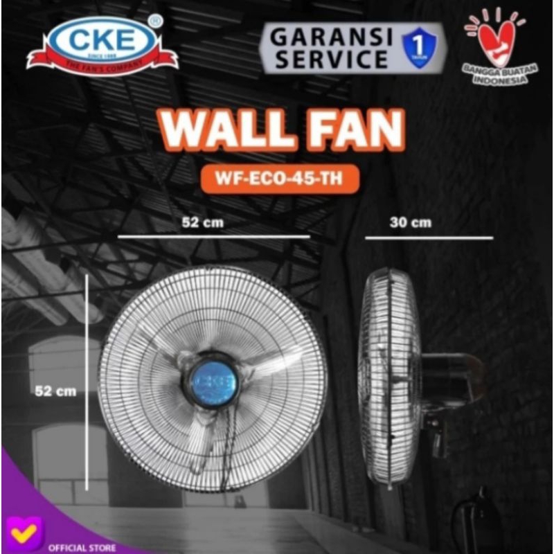 Jual CKE Wall Fan 18 Inch WF-ECO-45-TH / Kipas Dinding Tembok 45cm ...