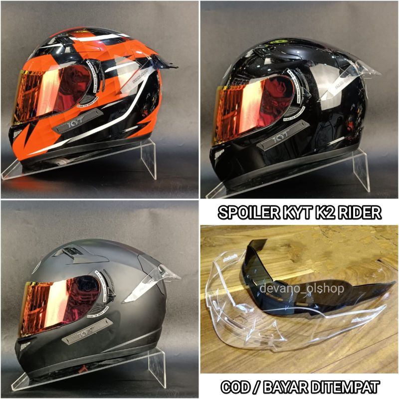 Jual spoiler helm kyt K2rider model gpr k2r k2 rider termurah | Shopee ...