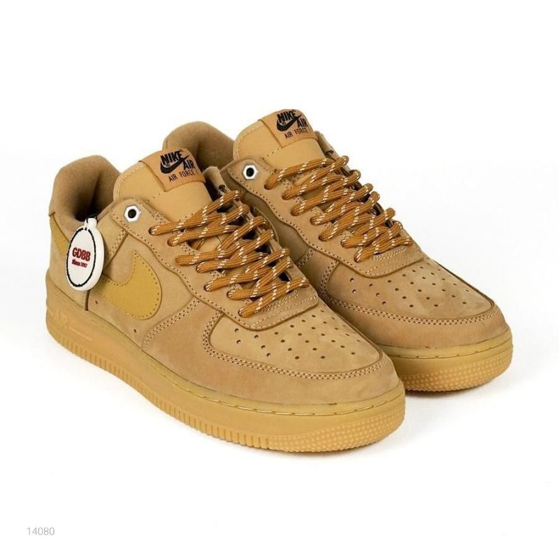 Jual Air Force 1 Low Flax Gum Light Brown Wheat Gum Authentic | Shopee ...