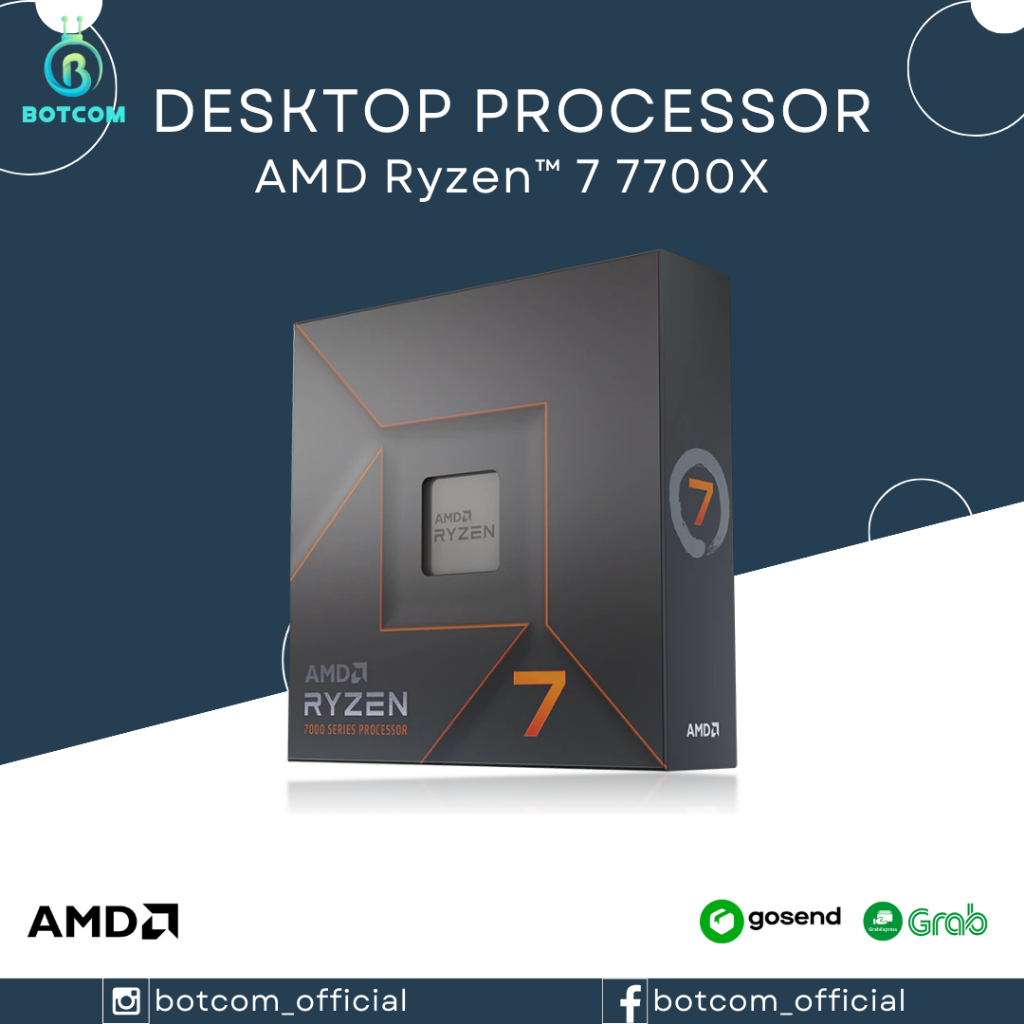 Jual AMD RYZEN 7 7700X RAPHAEL SOCKET AM5 ZEN 4 - 8 CORES 16 THREADS - 4.5GHz UP TO 5.4GHz ...
