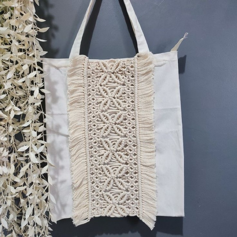 Jual Totebag macrame, tas makrame,shoulder bag macrame, tas selempang ...