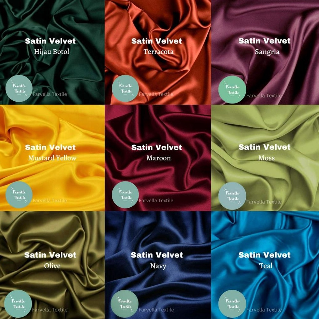 Jual ART Y4Y BAHAN KAIN PER 1 Meter Kain Satin Velvet Premium untuk ...