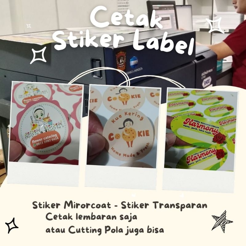 Jual Cetak stiker label makanan ringan/stiker catering/stiker snack ...