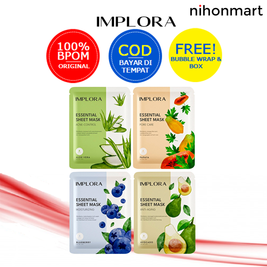 Jual Implora Essential Sheet Mask | Shopee Indonesia