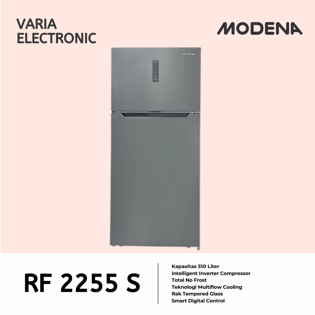 Jual Kulkas 2 Pintu MODENA RF 2255 S Top Freezer | Shopee Indonesia