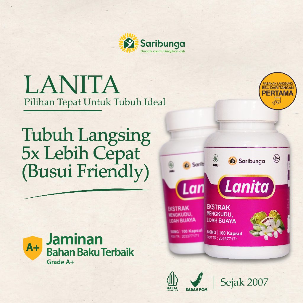 Jual LANITA PELANGSING Grade A+ Slimming Herbal Ori BPOM HALAL ...