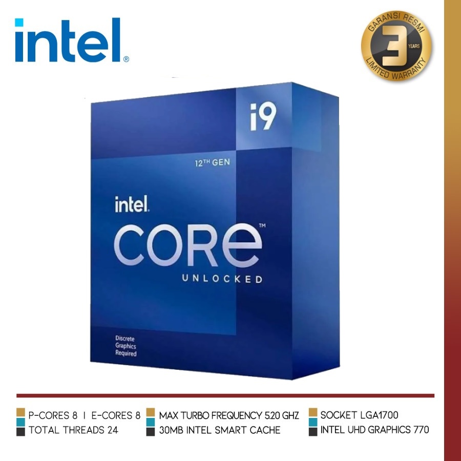 Jual INTEL CORE I9 12900K | Desktop Processor 16 (8P+8E) Cores LGA 1700 | Shopee Indonesia