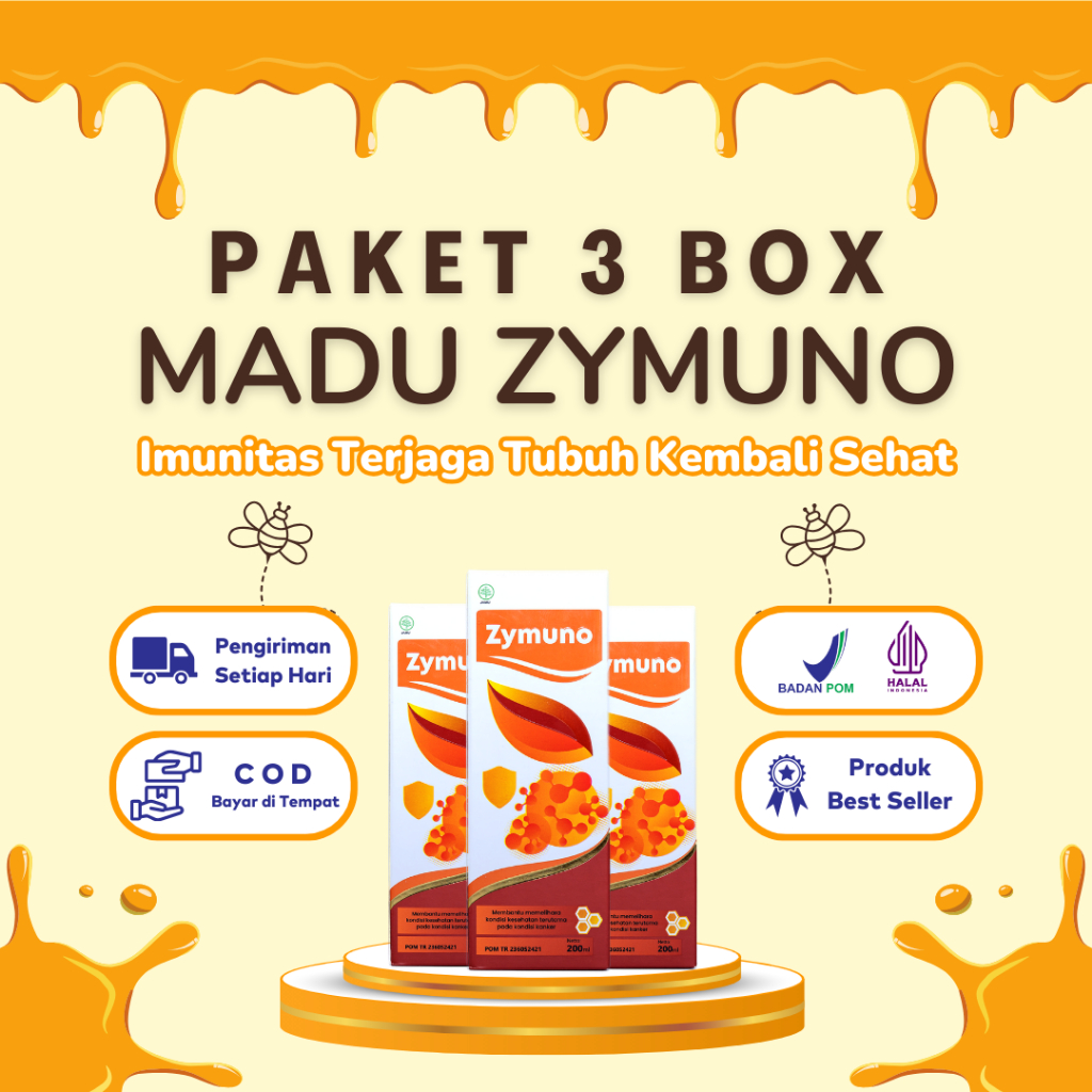 Jual Paket Hemat 3 Box Zymuno Madu Imunoterapi Kanker, Tumor, Kista ...