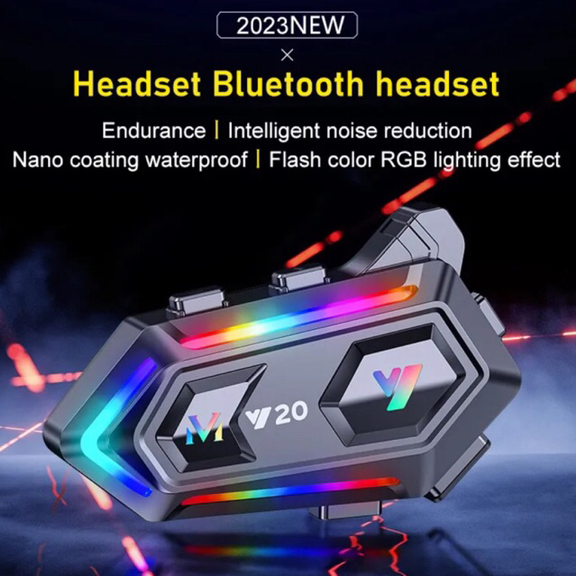 Jual INTERCOM Y20 BLUETOOTH HELM HEADSET INTERCOM Y20 2X TYPE C ...